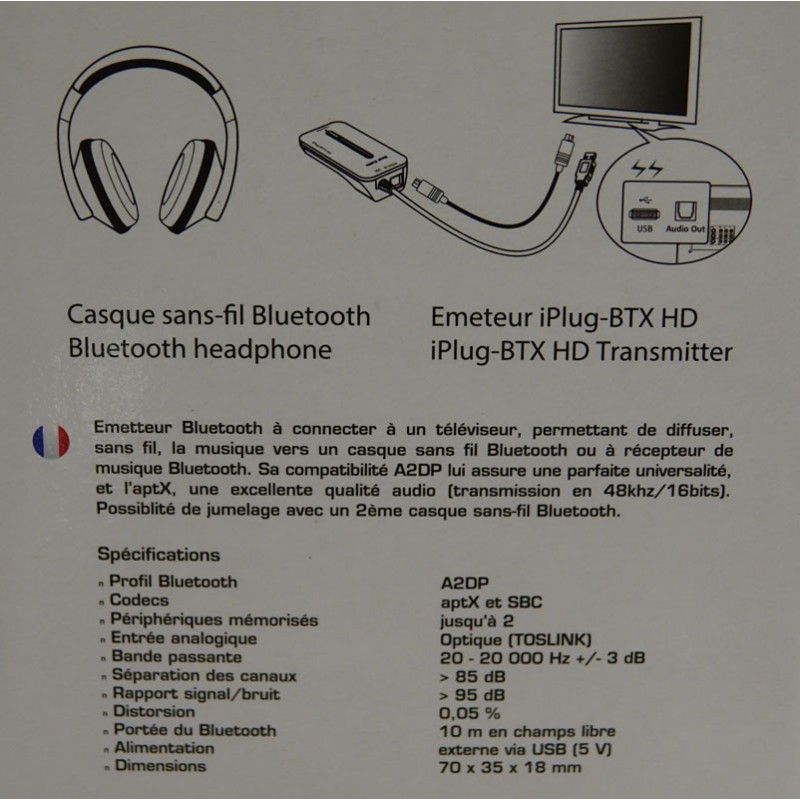 REAL CABLE - Transmetteur Bluetooth Aptx digital Iplug-BTX-HD à Nantes